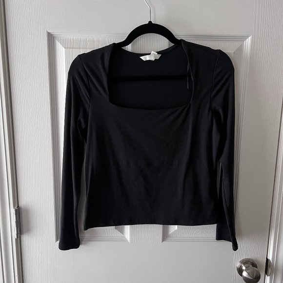 H&M | Tops | Hm Square Neck Long Sleeve | Poshmark